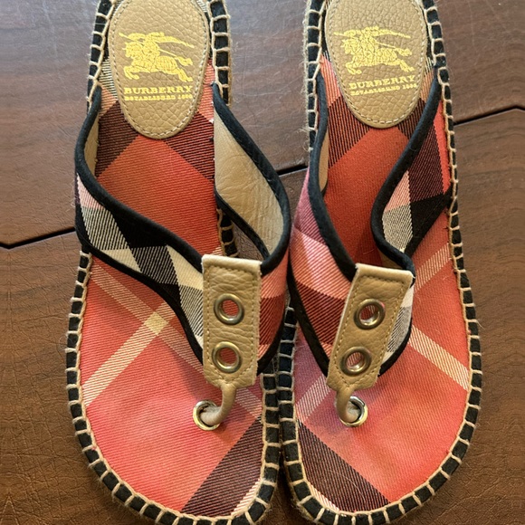 Burberry | Shoes | Burberry Wedge Sandals | Poshmark
